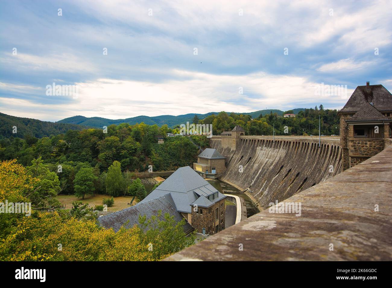 Drought at the Edersee in Germany with boats still running Stock Photo ...
