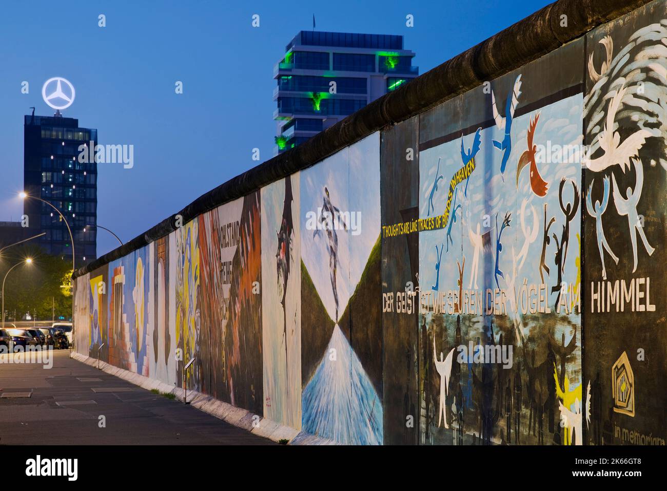 murals on the residue of the Berlin Wall, East Side Gallery, at the ...
