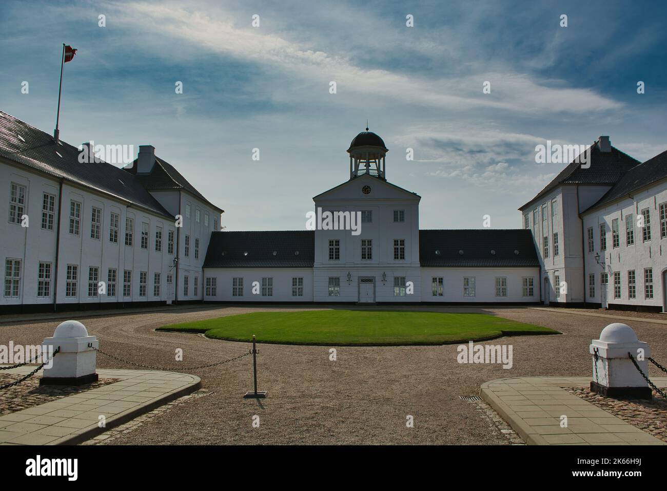 Grasten Slot - Gravenstein Castle in Denmark on a bright summer day ...