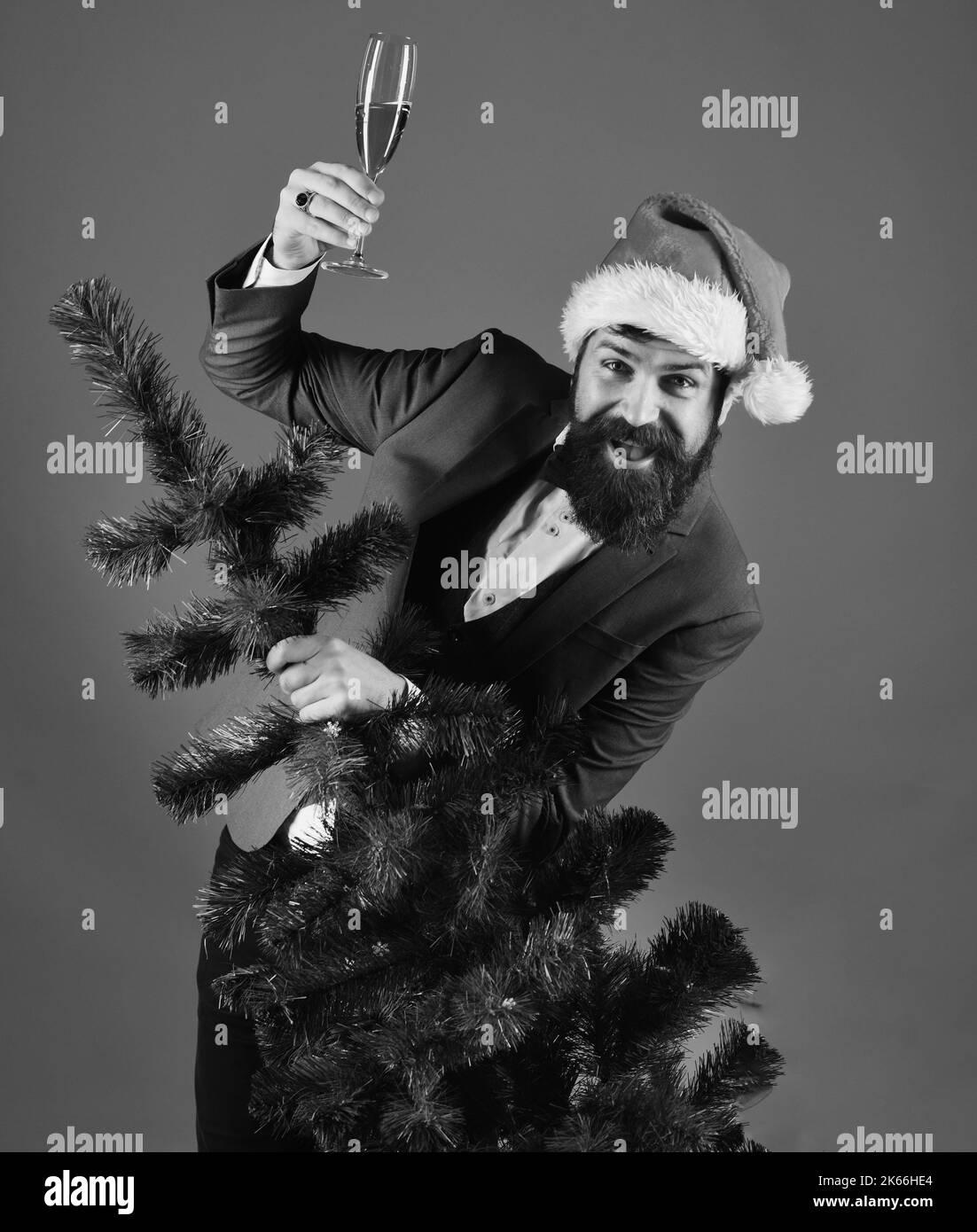 Drunk christmas party Black and White Stock Photos & Images - Alamy