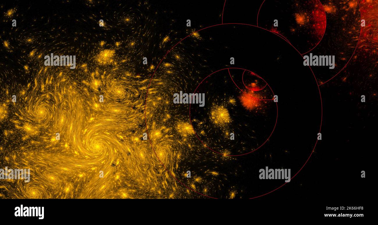 Fractal spiral. Fantastic abstract background from stars and galactic ...