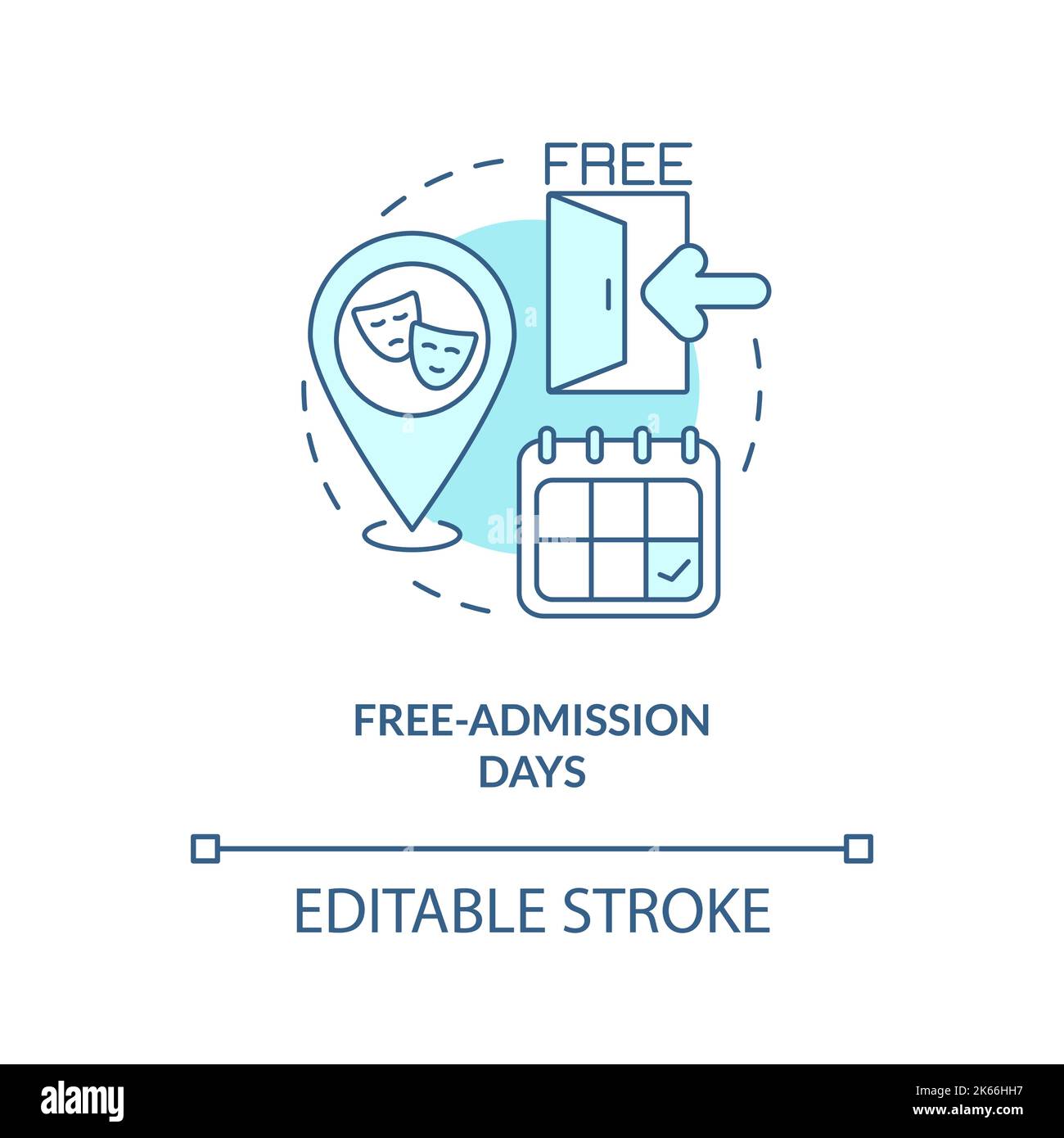 Open days turquoise concept icon Stock Vector Image & Art - Alamy