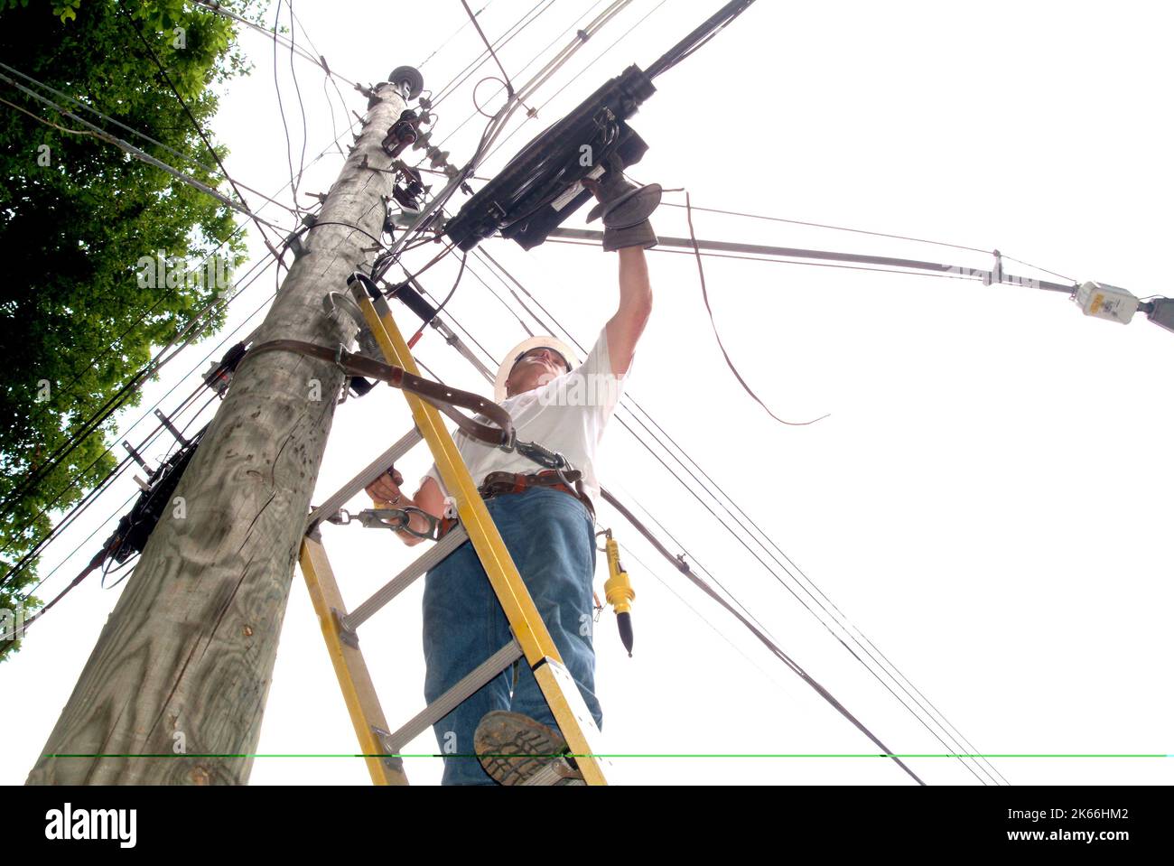 Line Installer and Repairer Stock Photo - Alamy