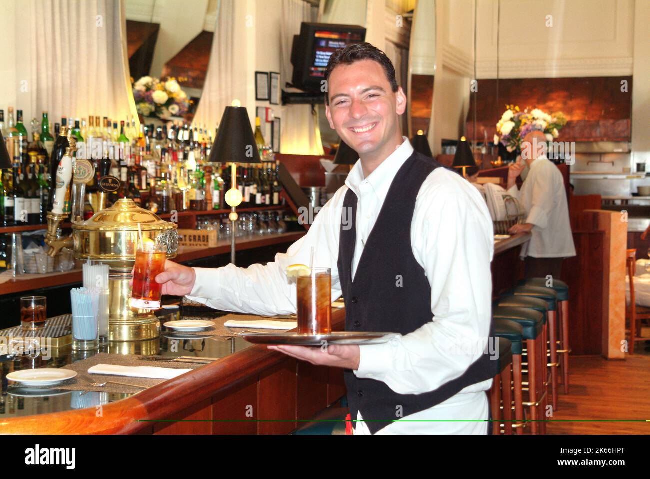 Food and Beverage Server Stock Photo - Alamy