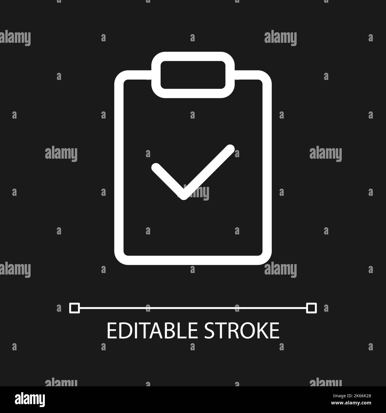 Completed task pixel perfect white linear ui icon for dark theme Stock ...