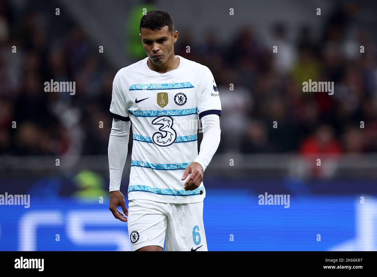 Thiago Silva of Chelsea Fc looks on during the UEFA Champions League ...
