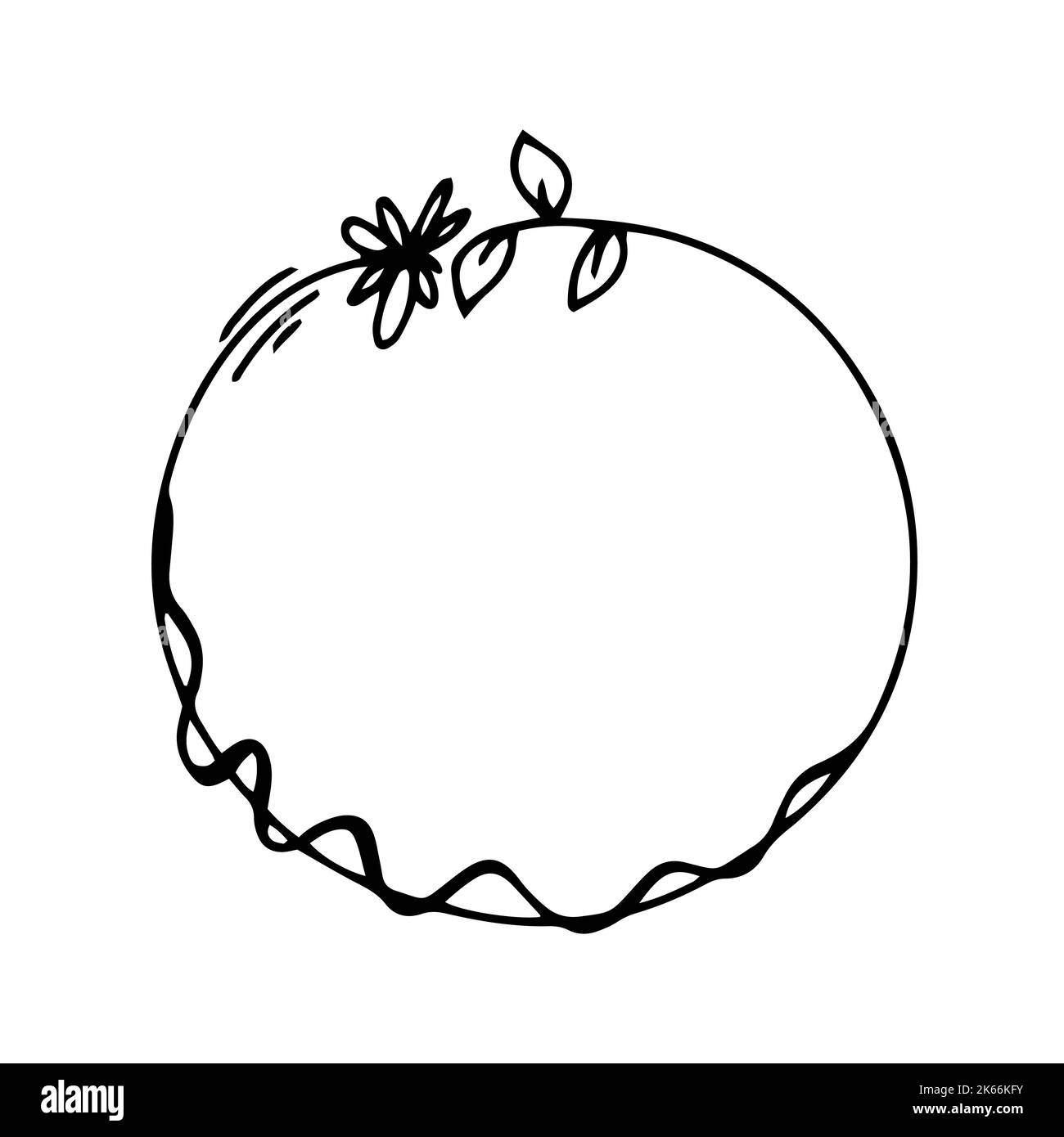 Hand drawn circle line sketch set. Vector circular scribble doodle ...