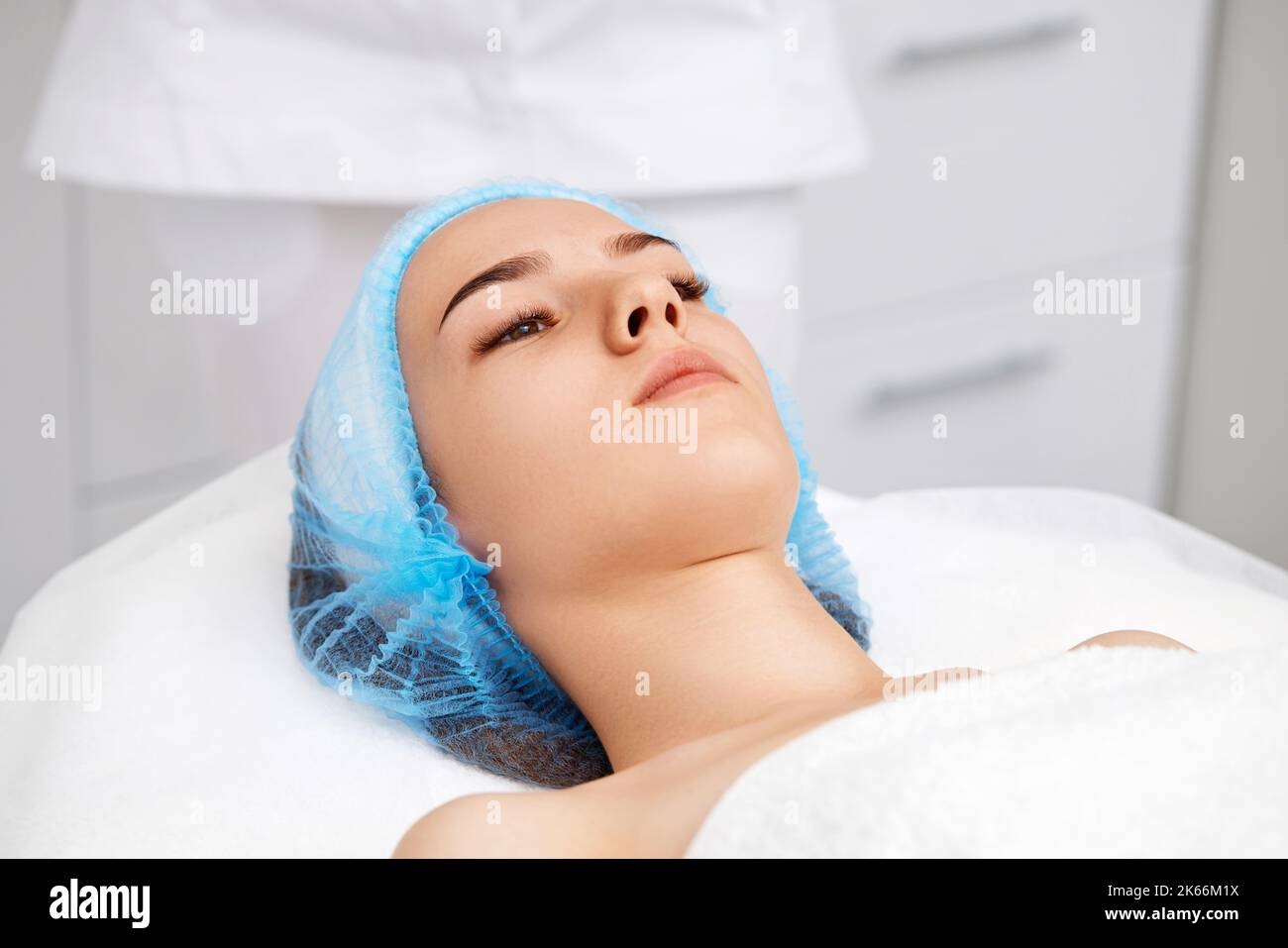 woman at spa salon. female face with healthy skin Stock Photo - Alamy
