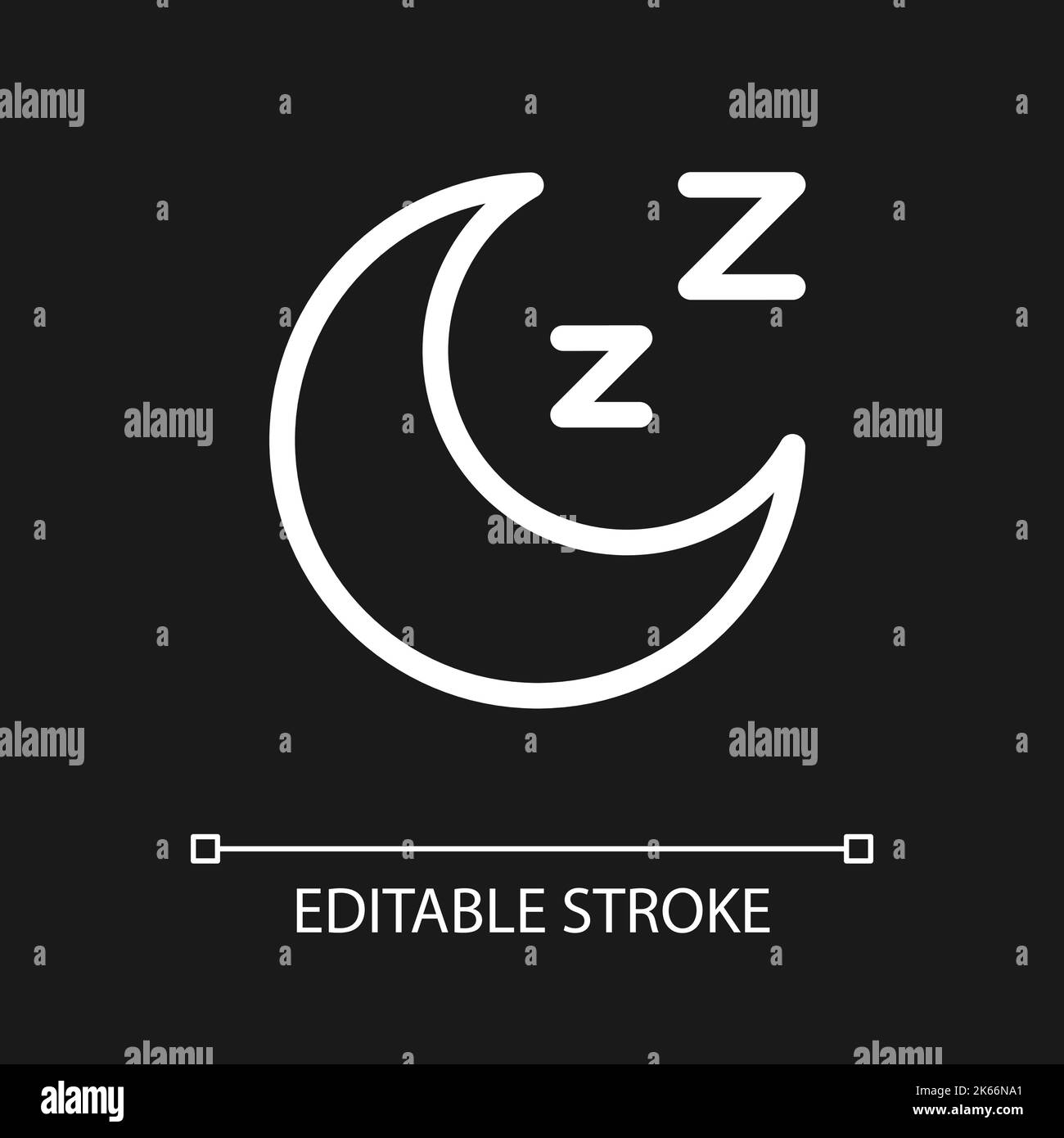 Sleep pixel perfect white linear ui icon for dark theme Stock Vector ... Sleep pixel perfect white linear ui icon for dark theme Stock Vector ...