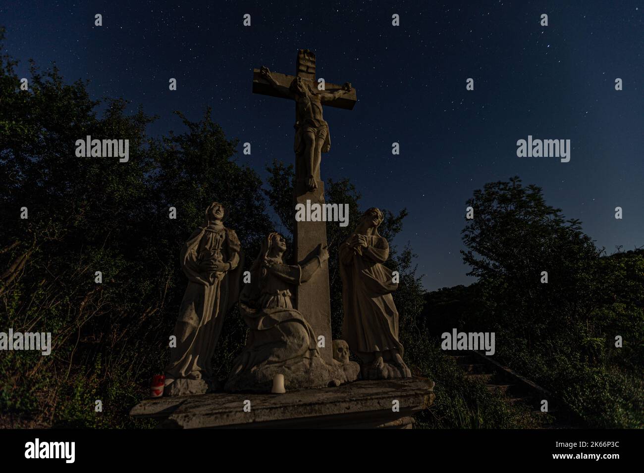 A sculpture of the crucifixion of Jesus in Rautenberg Mannaberg ...