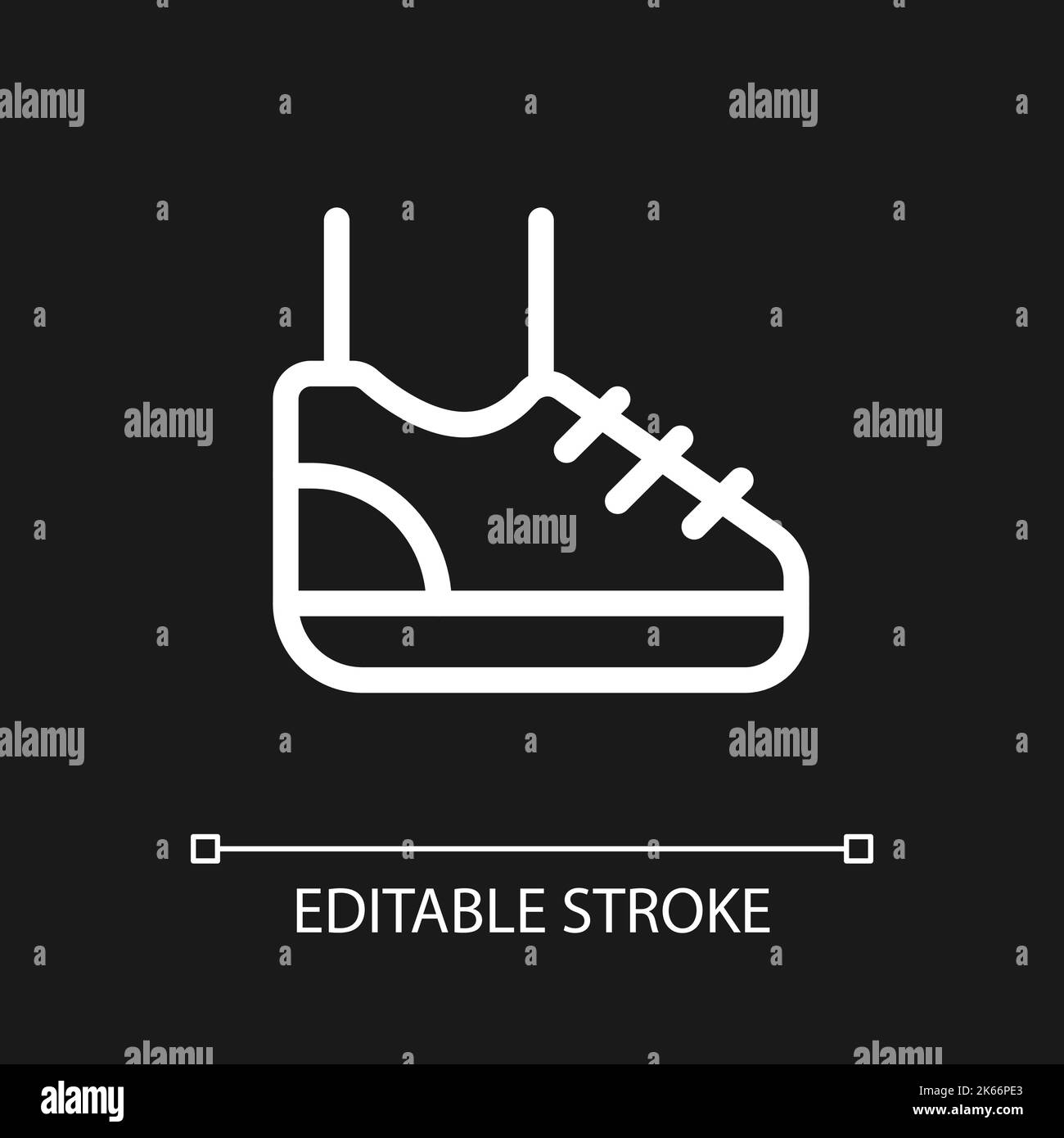 Sneaker pixel perfect white linear ui icon for dark theme Stock Vector ... Sneaker pixel perfect white linear ui icon for dark theme Stock Vector ...