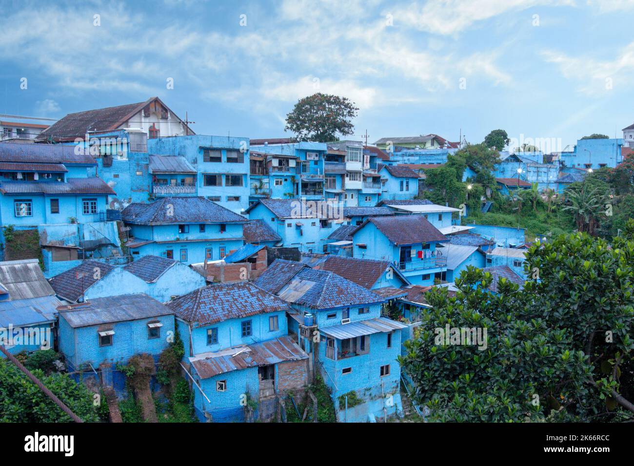 Kampung Biru Arema is a traditional village in Malang, Indonesia Stock ...