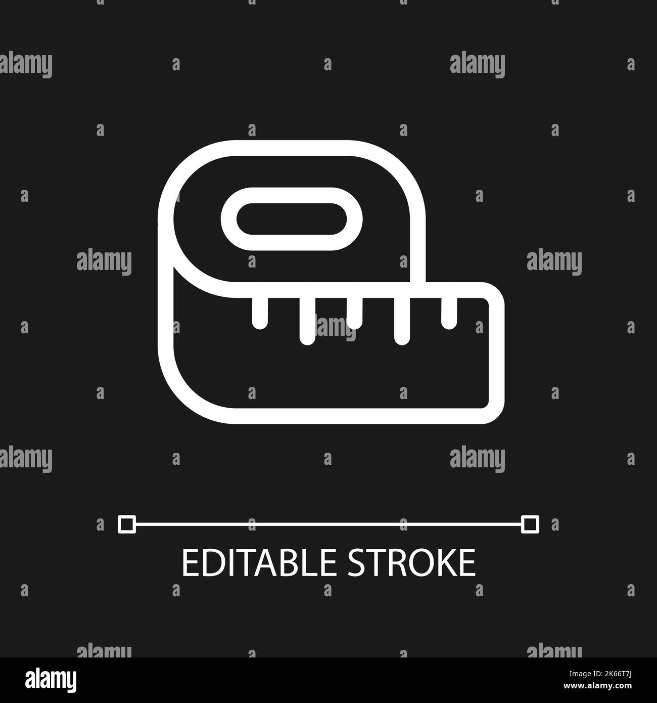 Tape line pixel perfect white linear ui icon for dark theme Stock Vector Image & Art - Alamy