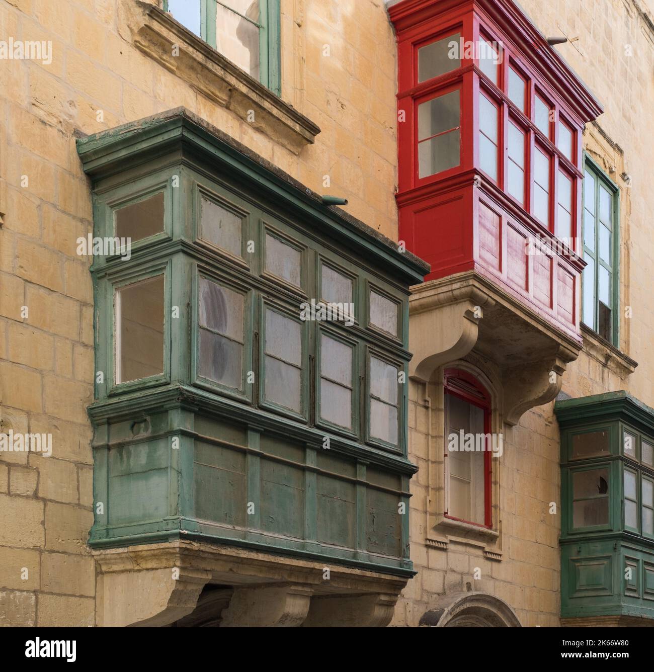 Traditional Maltese Architecture, Valletta Malta Stock Photo - Alamy