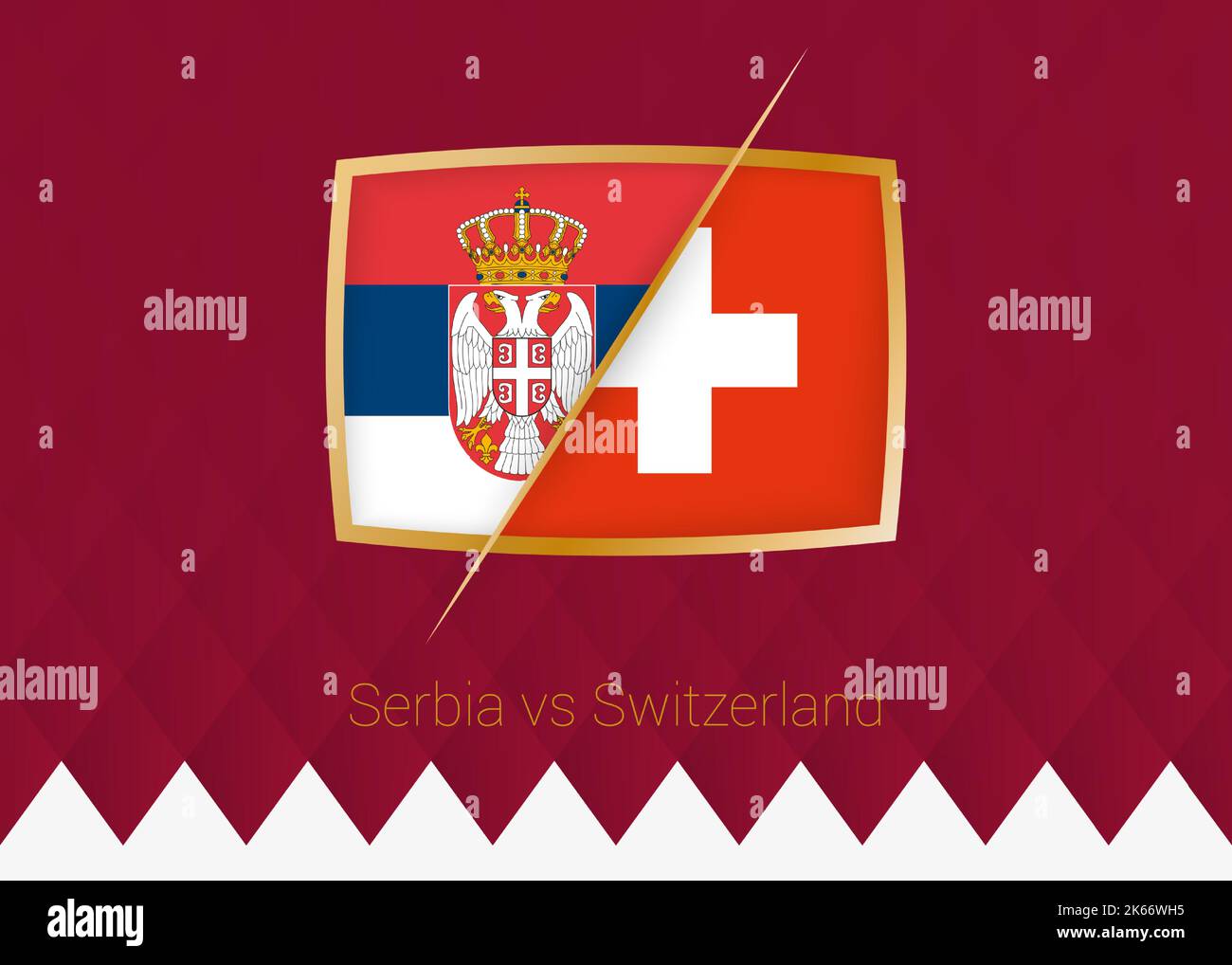 Serbia vs Switzerland, group stage icon of football competition on ...