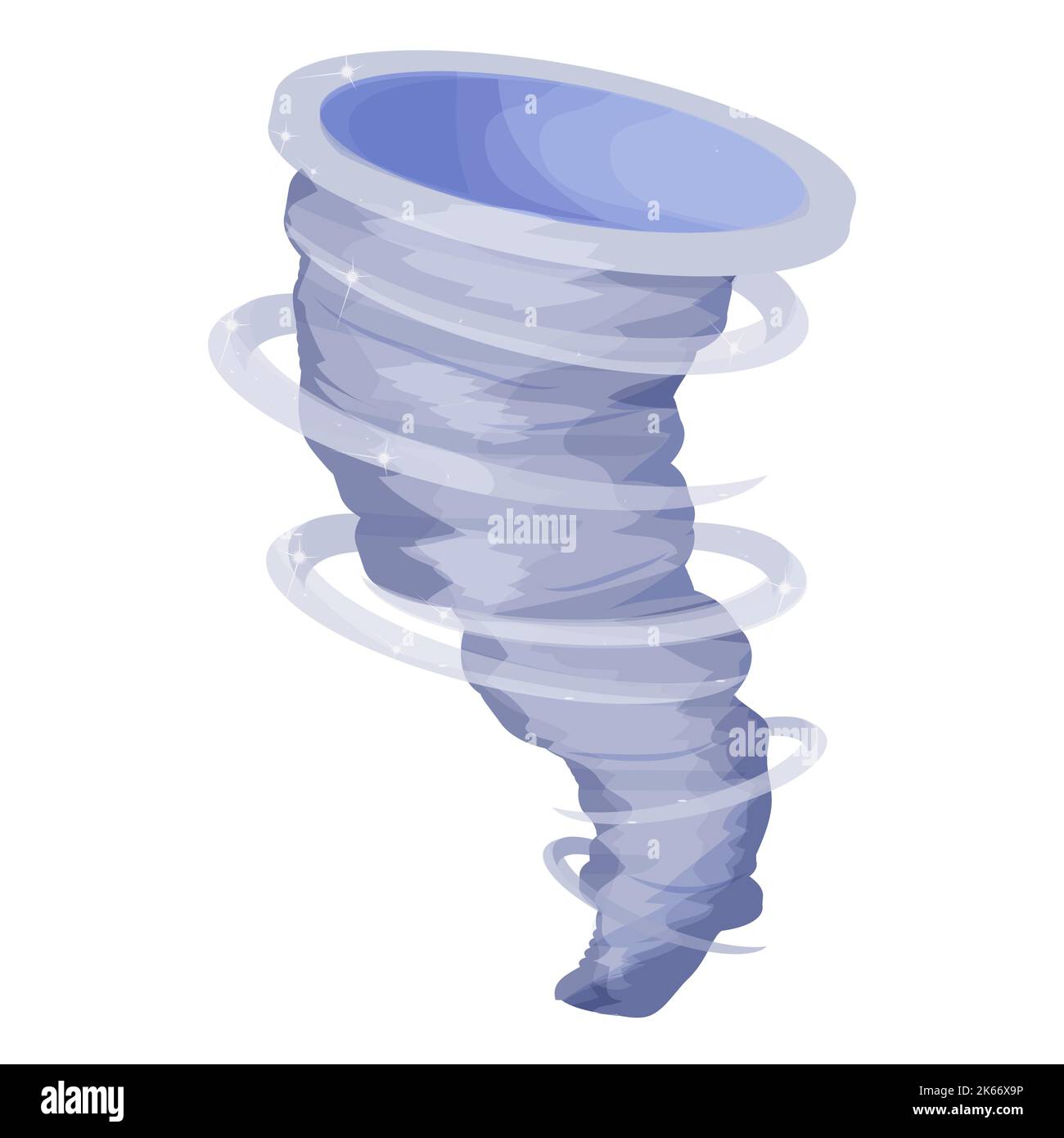 Tornado, hurricane with cloud of dust in cartoon style isolated on ...
