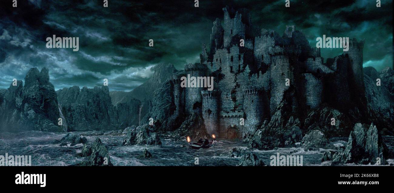 ROWBOAT APROACHES CASTLE, PETER PAN, 2003 Stock Photo - Alamy