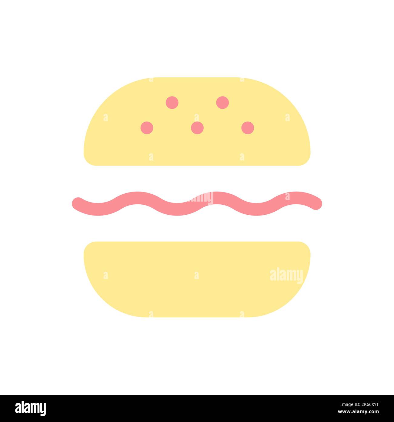 Burger flat color ui icon Stock Vector Image & Art - Alamy