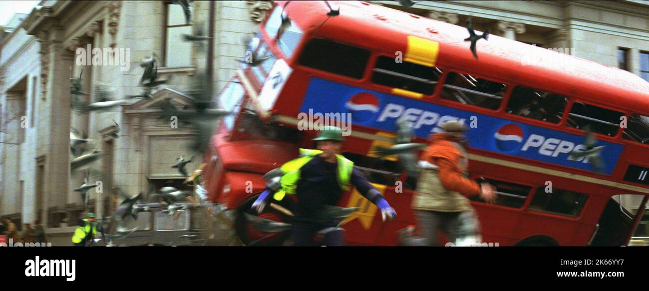 RED LONDON BUS, THE CORE, 2003 Stock Photo - Alamy