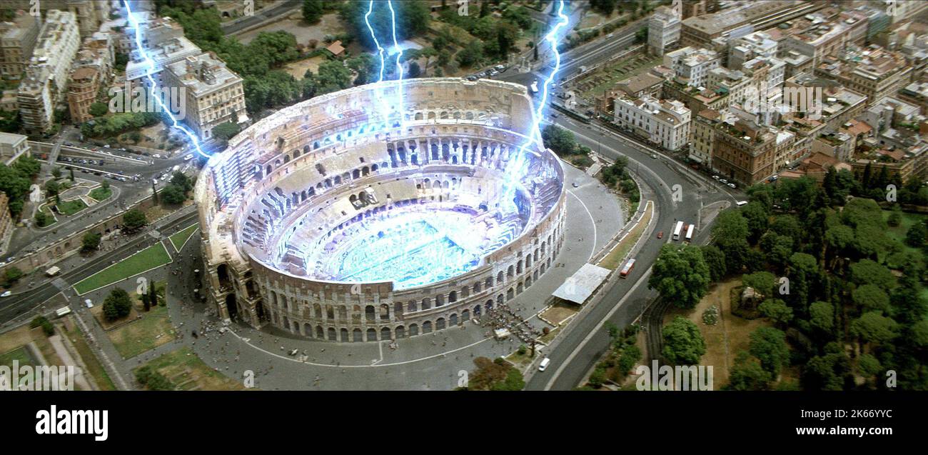 LIGHTNING STRIKES ROME COLOSSEUM, THE CORE, 2003 Stock Photo - Alamy