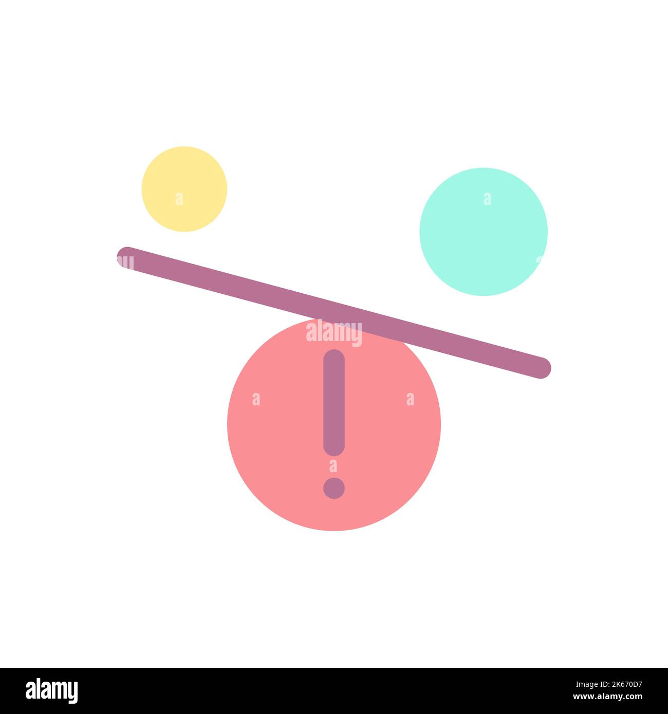 Imbalance flat color ui icon Stock Vector Image & Art - Alamy