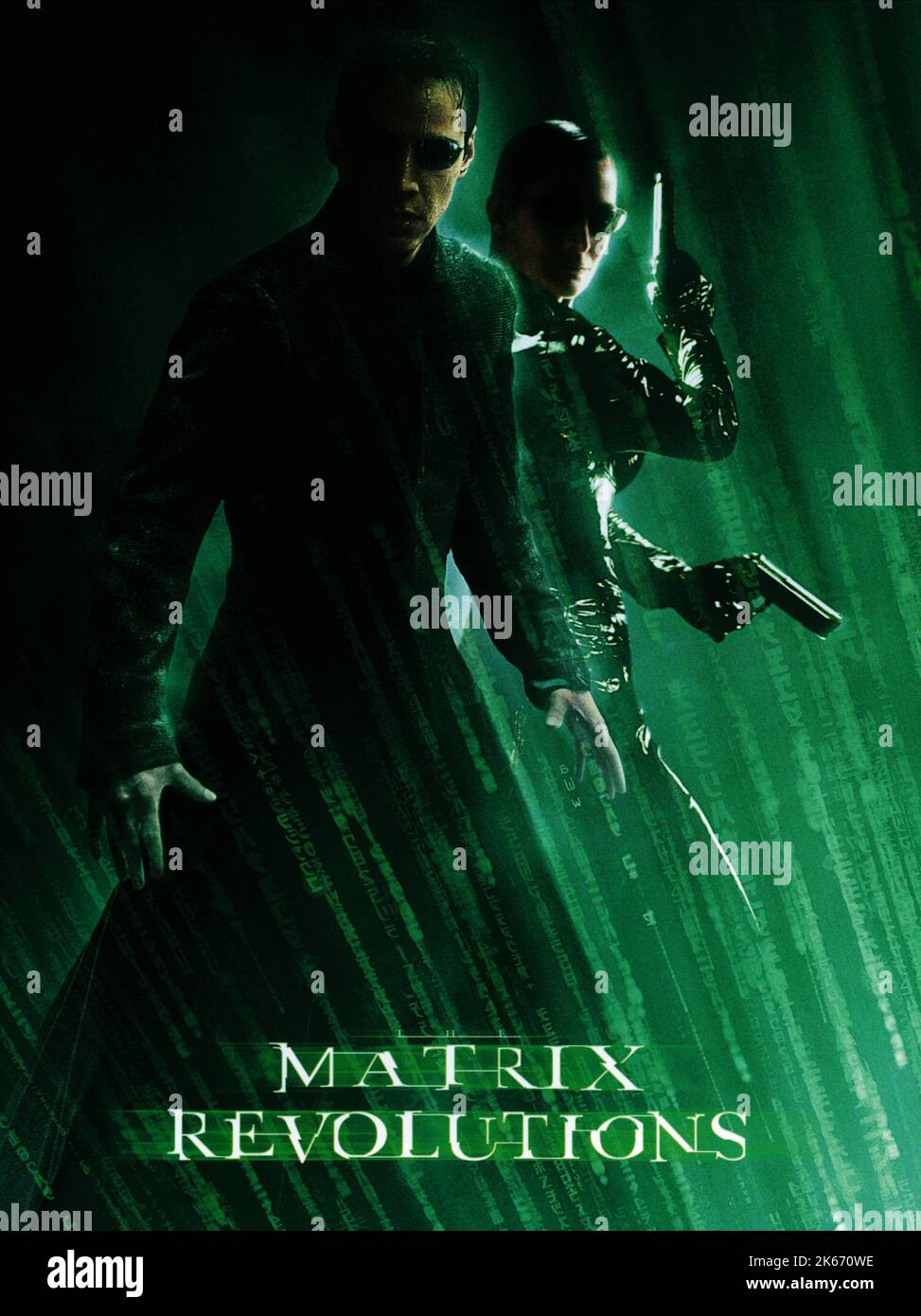 KEANU REEVES, CARRIE-ANNE MOSS, THE MATRIX REVOLUTIONS, 2003 Stock ...