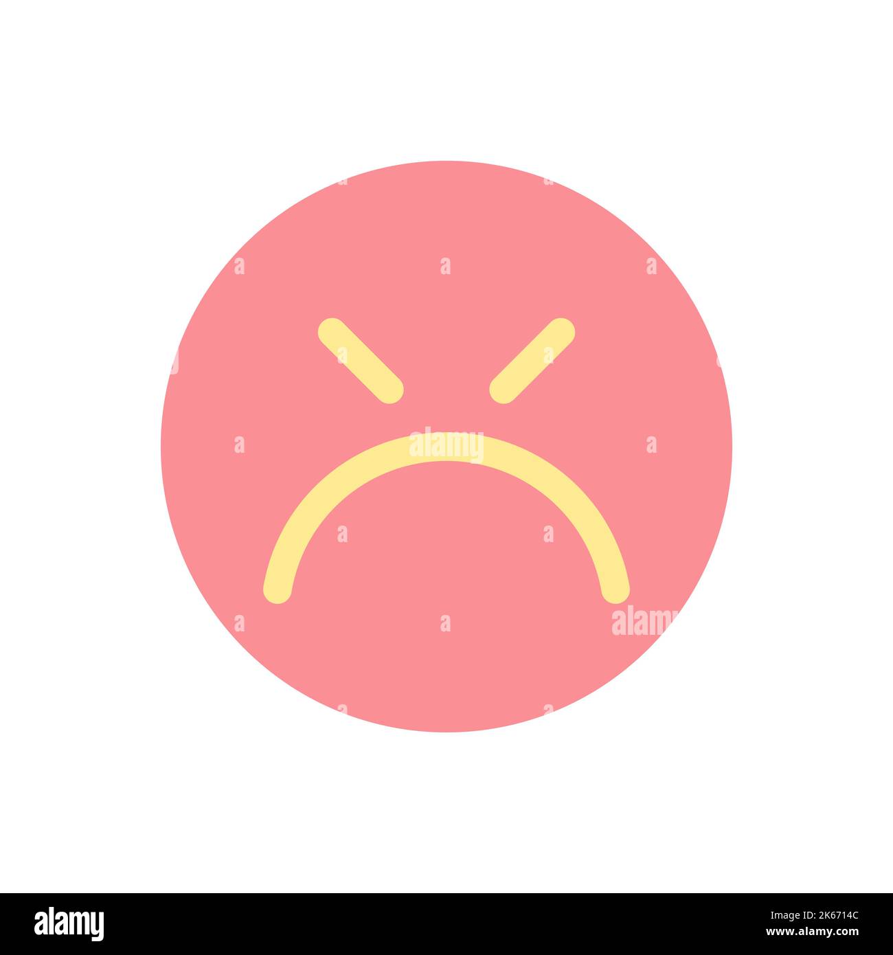 Mad emoticon flat color ui icon Stock Vector Image & Art - Alamy