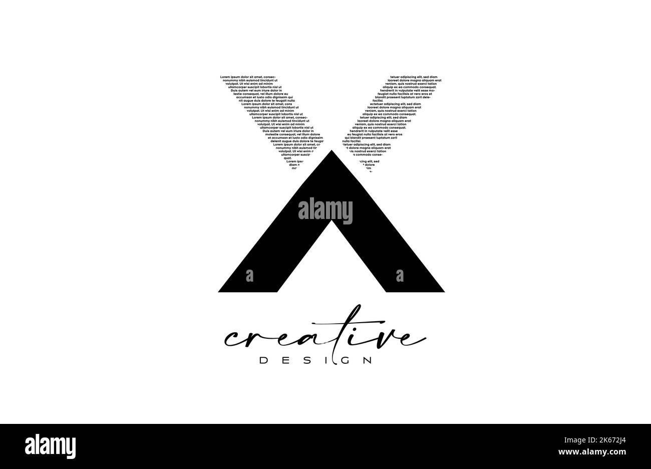 X Letter Logo Design with Creative letter x made of Black text font ...
