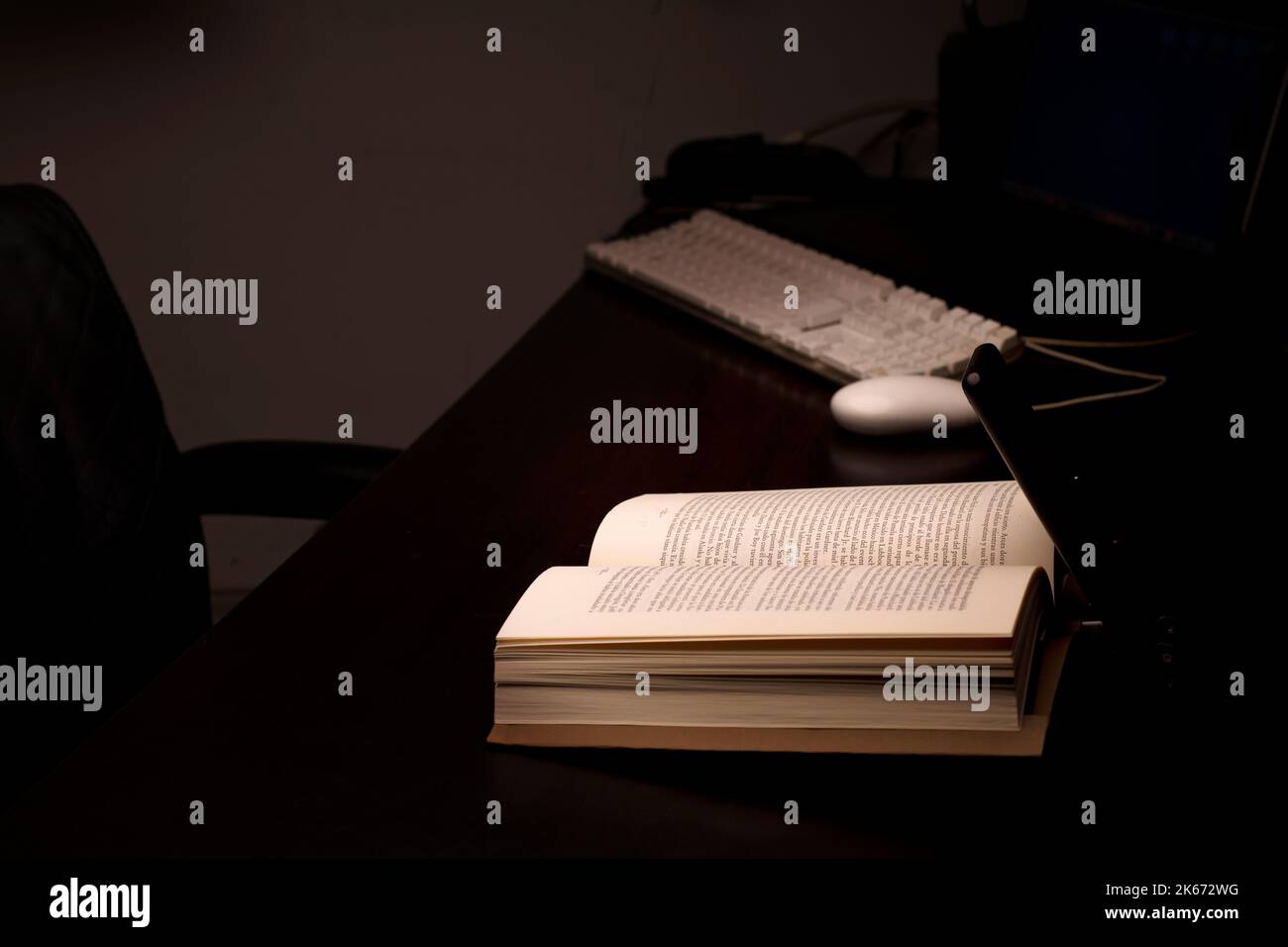 cell phone and power bank on the desk illuminates reading and study ...