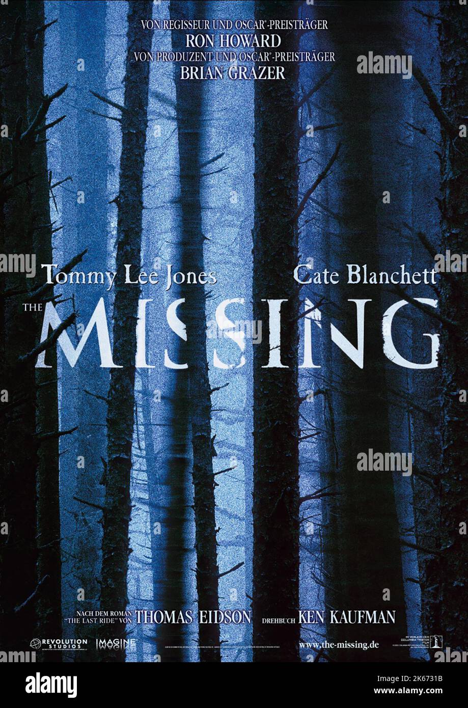 THE MISSING FILM POSTER, THE MISSING, 2003 Stock Photo - Alamy