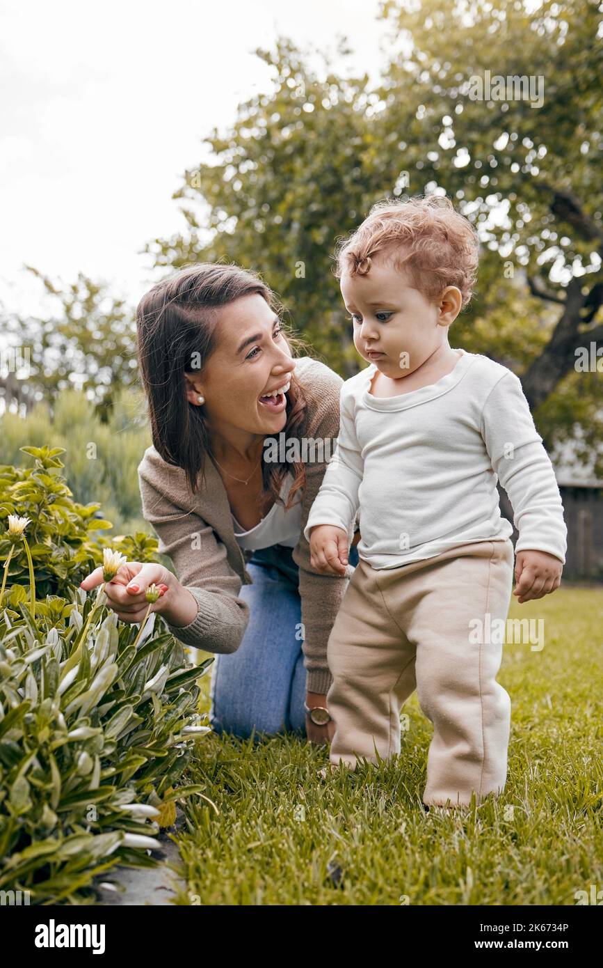 There is an endearing tenderness in the love. a mother and son playing ...