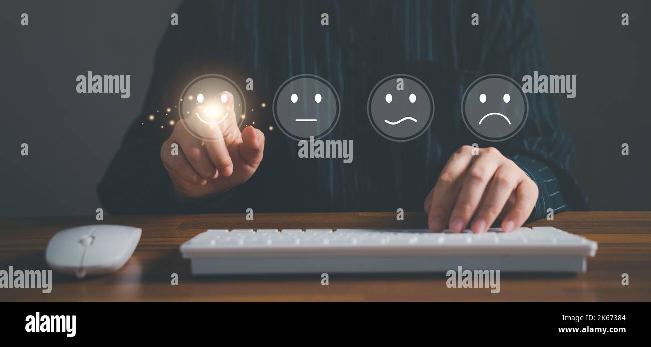 Customer rate their satisfaction ranking for experience review survey ...