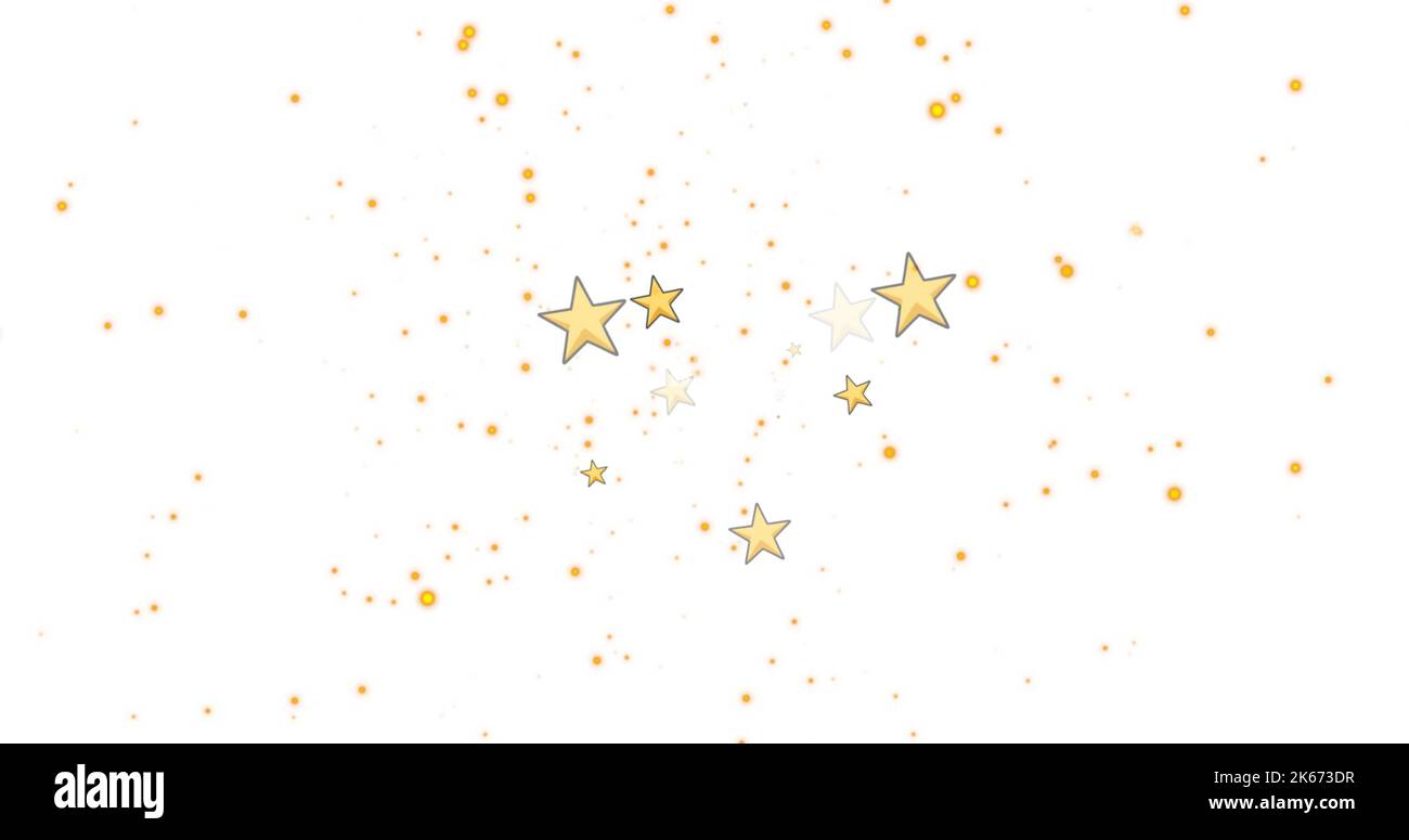 Image of stars falling over white background Stock Photo - Alamy