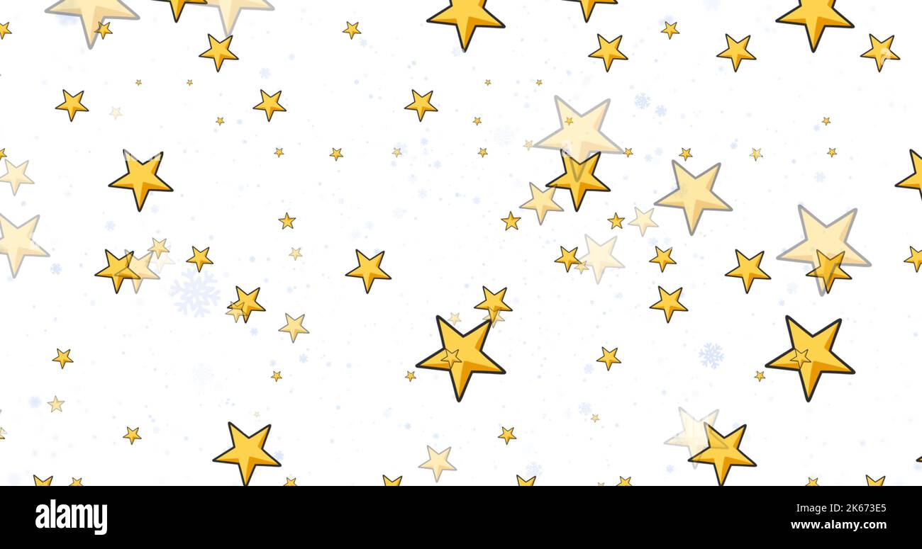 Image of stars falling over white background Stock Photo - Alamy