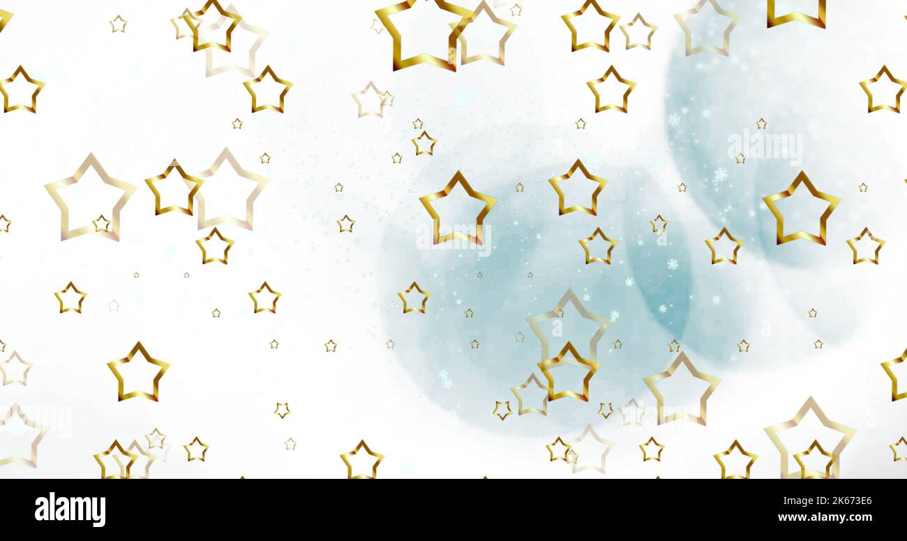 Image of stars falling over spots Stock Photo - Alamy