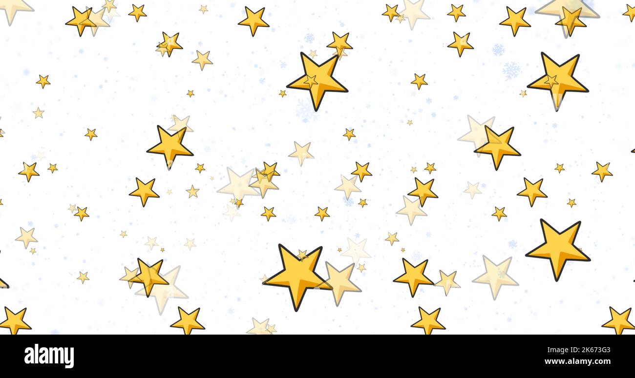 Image of stars falling over white background Stock Photo - Alamy