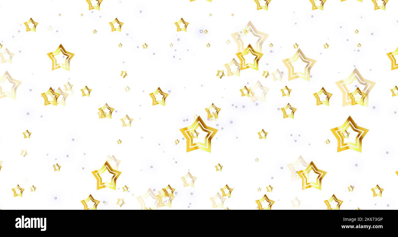 Image of stars falling over white background Stock Photo - Alamy