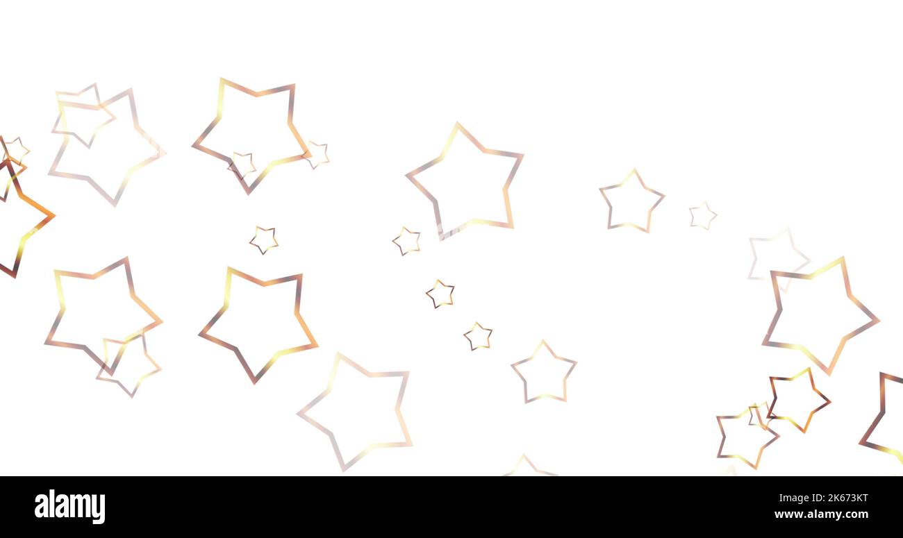 Image of stars falling over white background Stock Photo - Alamy