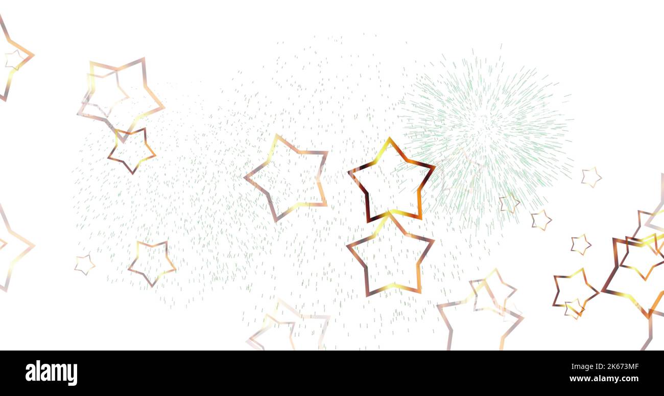 Image of stars falling over white background Stock Photo - Alamy