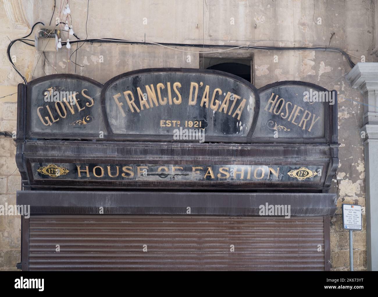 Store Front Valletta Malta Stock Photo - Alamy