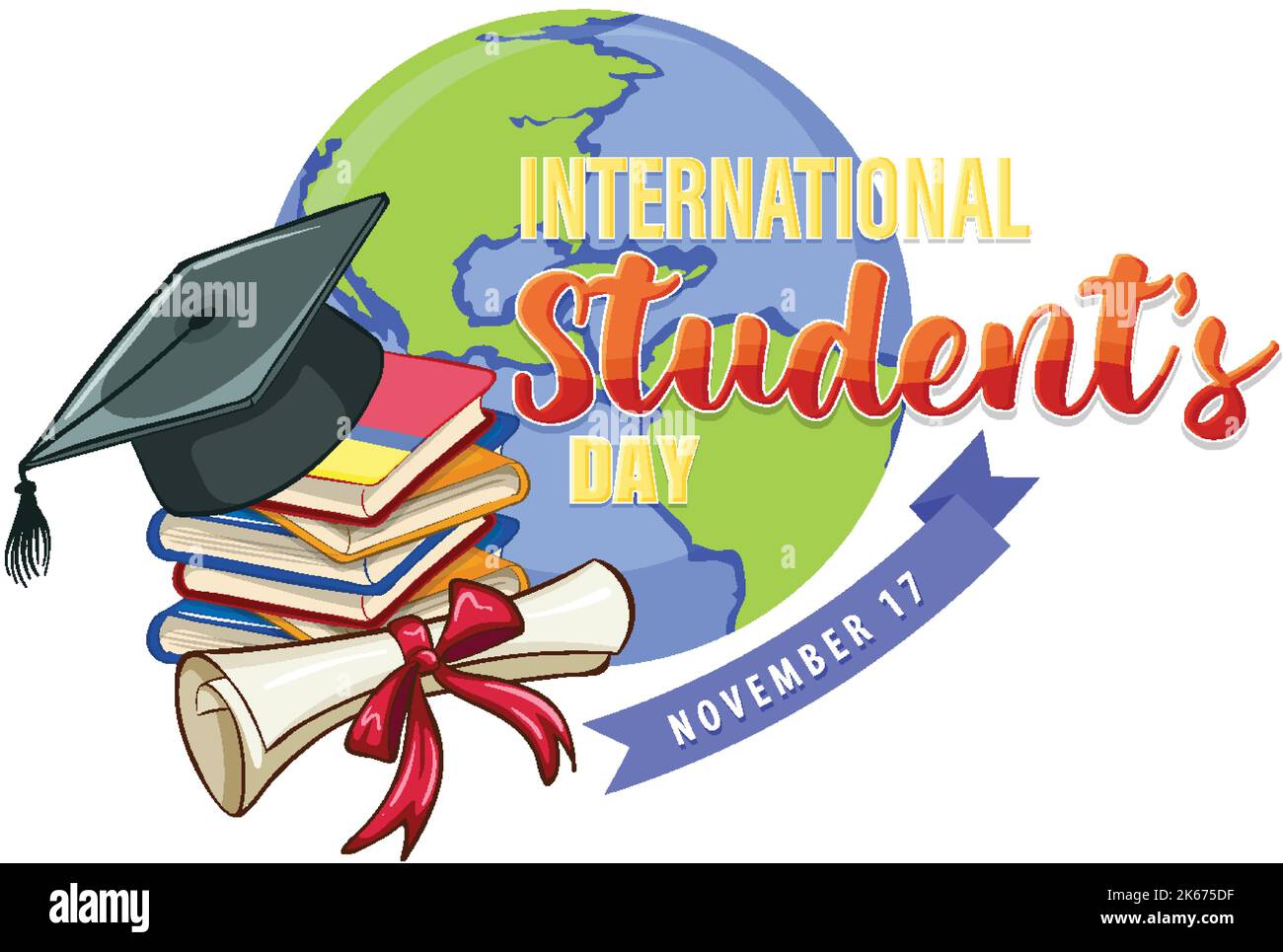 International Students Day Banner Design illustration Stock Vector ...