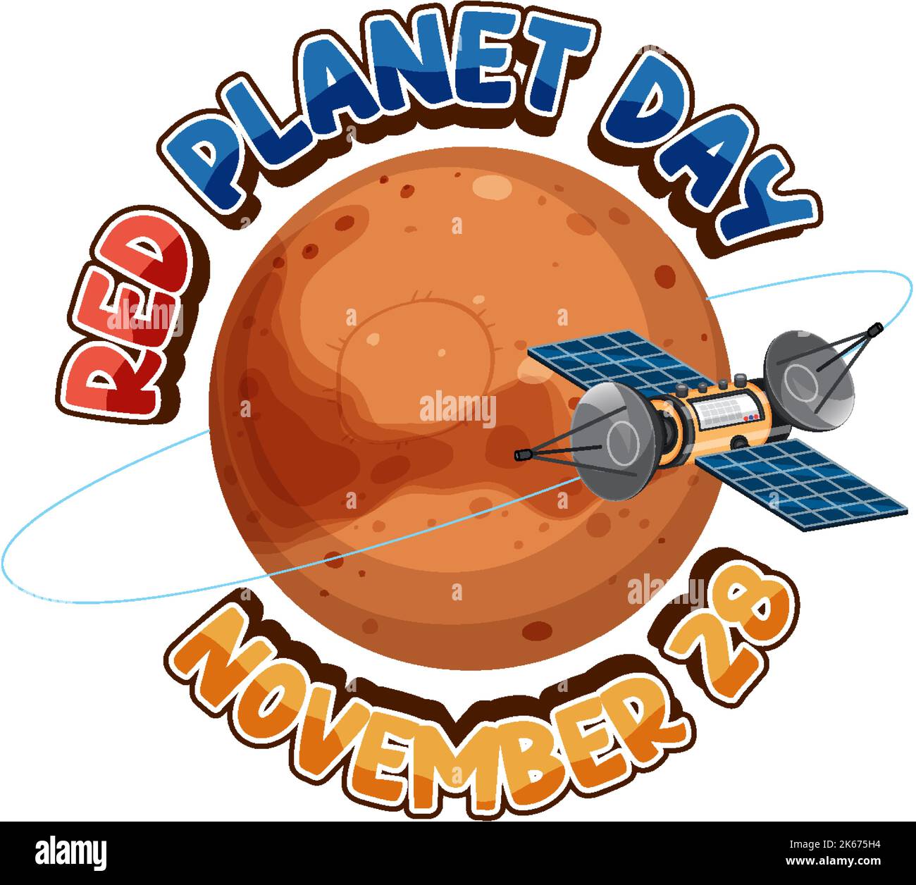 Red Planet Day Banner Design illustration Stock Vector Image & Art - Alamy