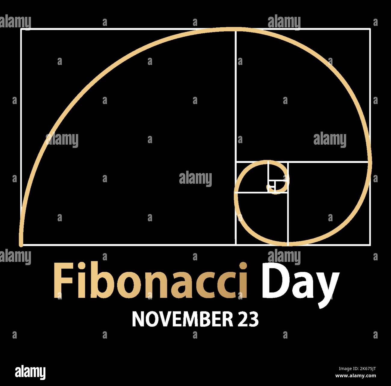 Fibonacci day poster design illustration Stock Vector Image & Art - Alamy
