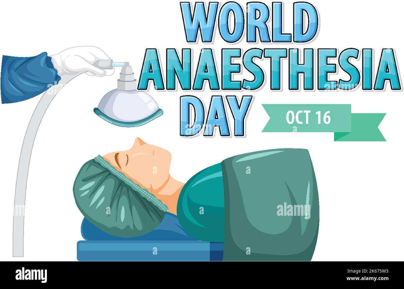 World Anaesthesia Day Logo Design illustration Stock Vector Image & Art ...