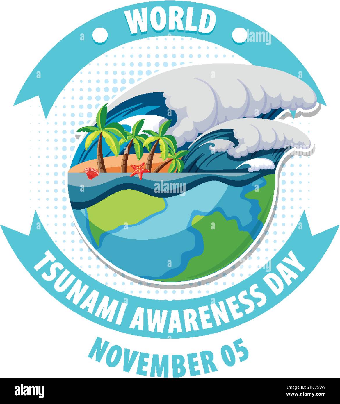 World Tsunami Awareness Day Logo Design illustration Stock Vector Image & Art - Alamy