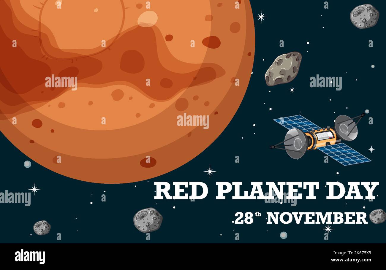 Red planet day logo Stock Vector Images - Alamy