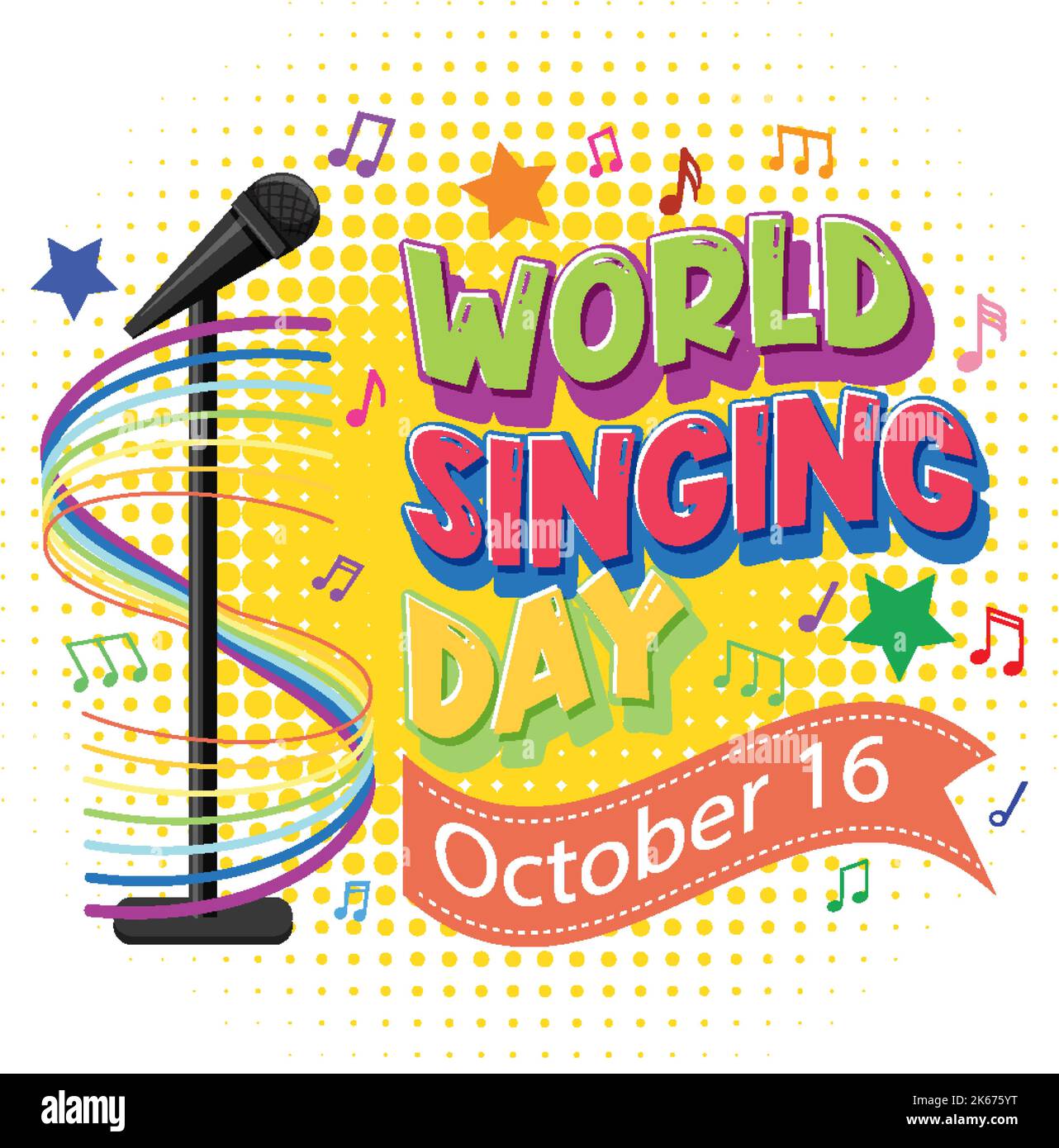 World Singing Day Banner Design illustration Stock Vector Image & Art ...