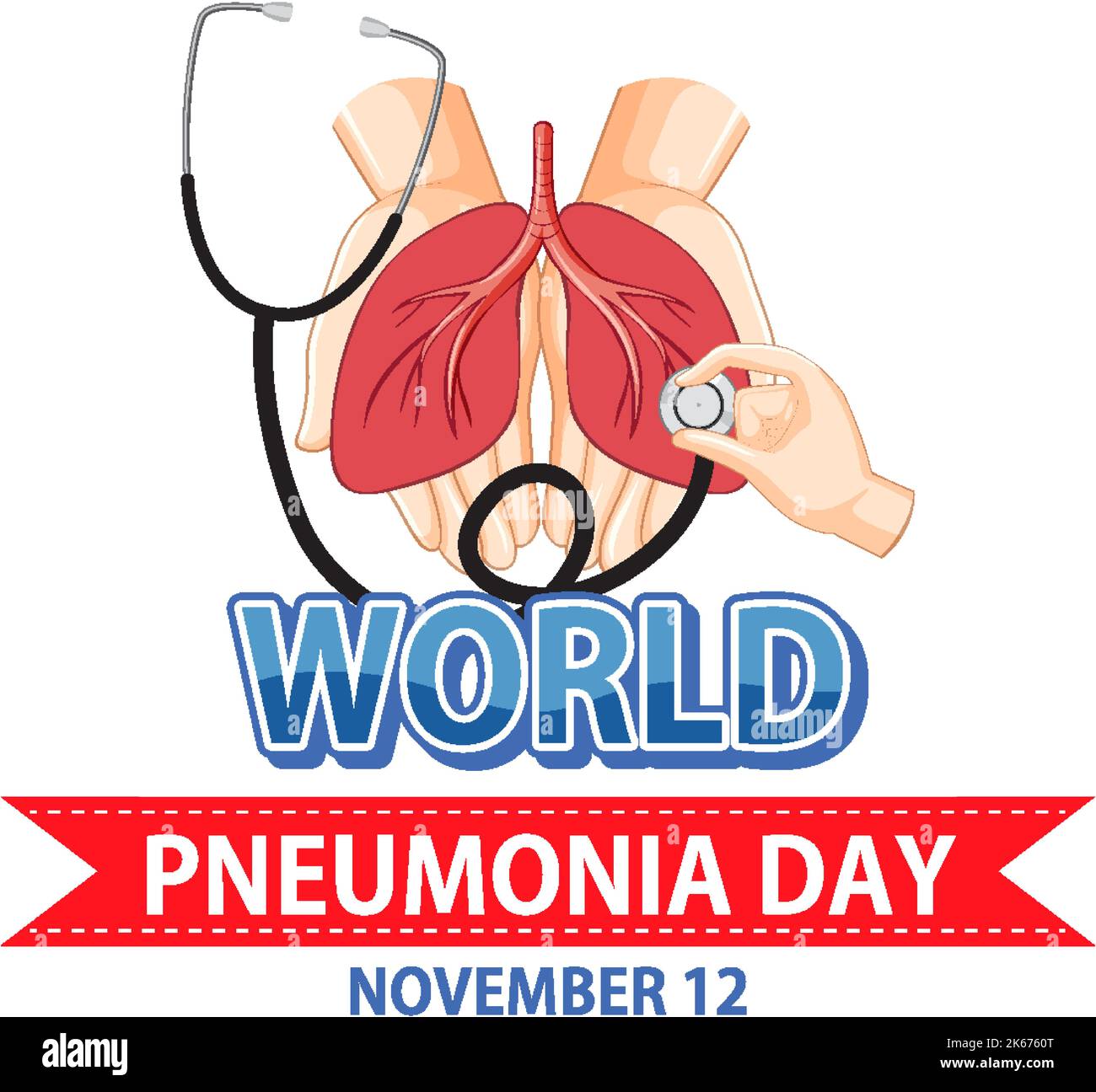 World Pneumonia Day Logo Design illustration Stock Vector Image & Art ...