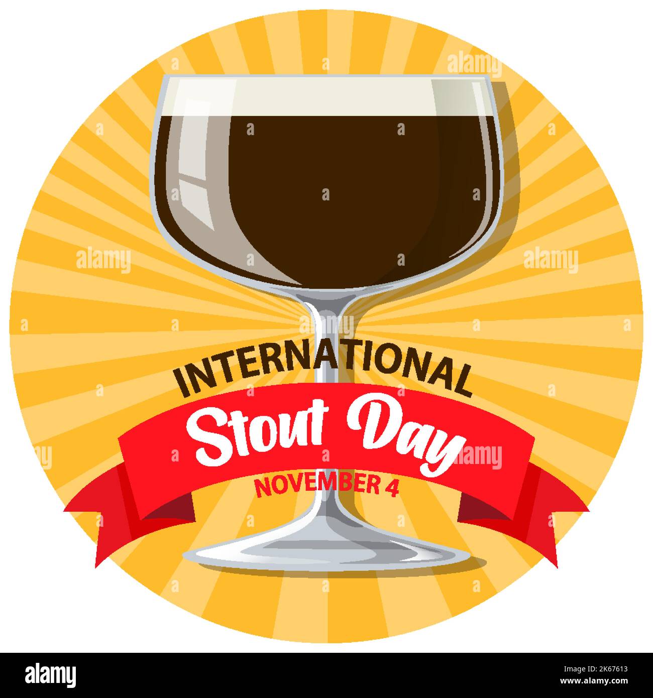 International Stout Day Poster Design illustration Stock Vector Image ...