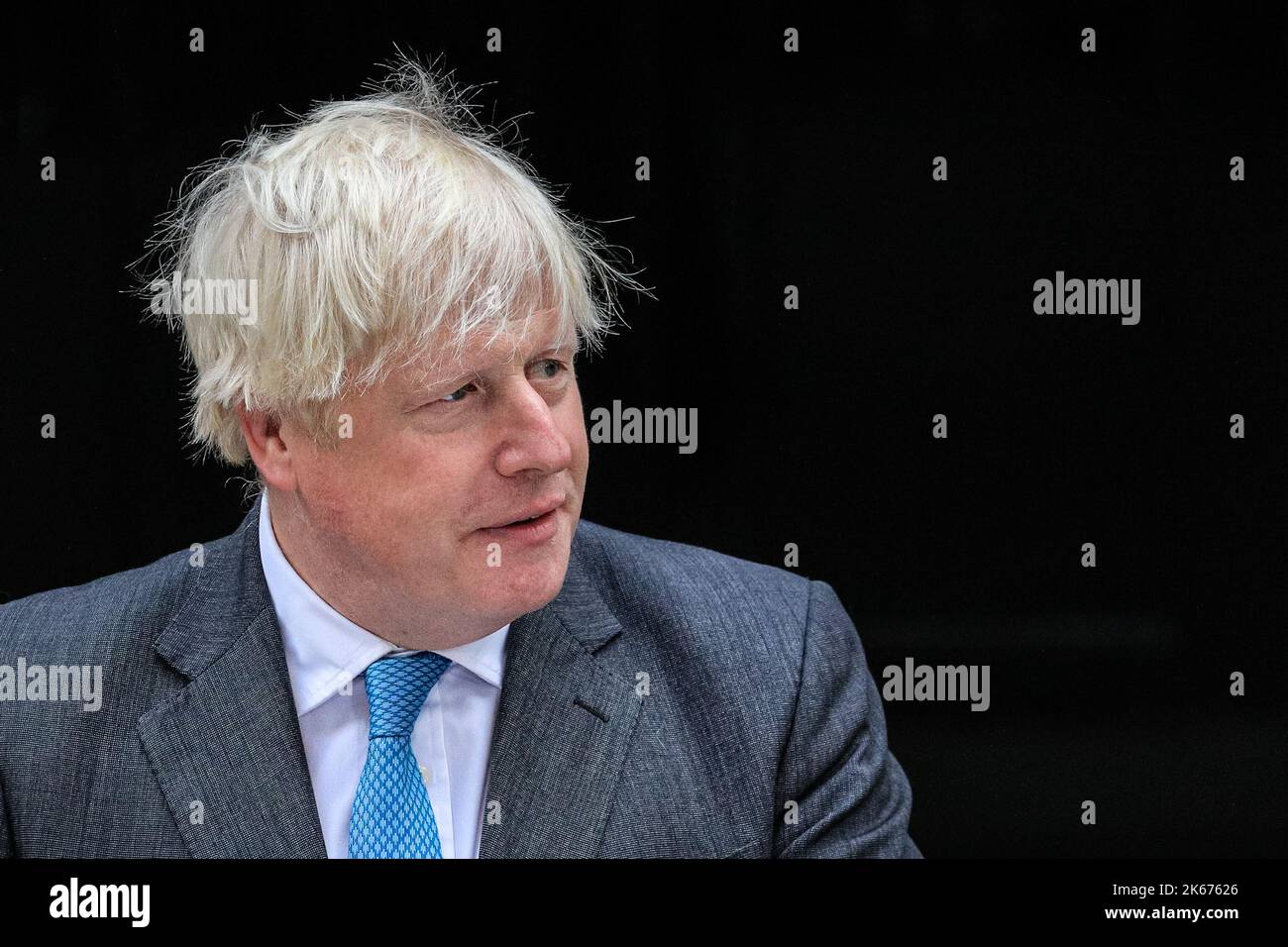 Boris Johnson MP, outgoing British Prime Minister during farewell ...